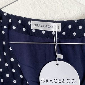 Grace&Co | Dresses | Nwt Billy J Astra Dress Graceco Navy And White ...